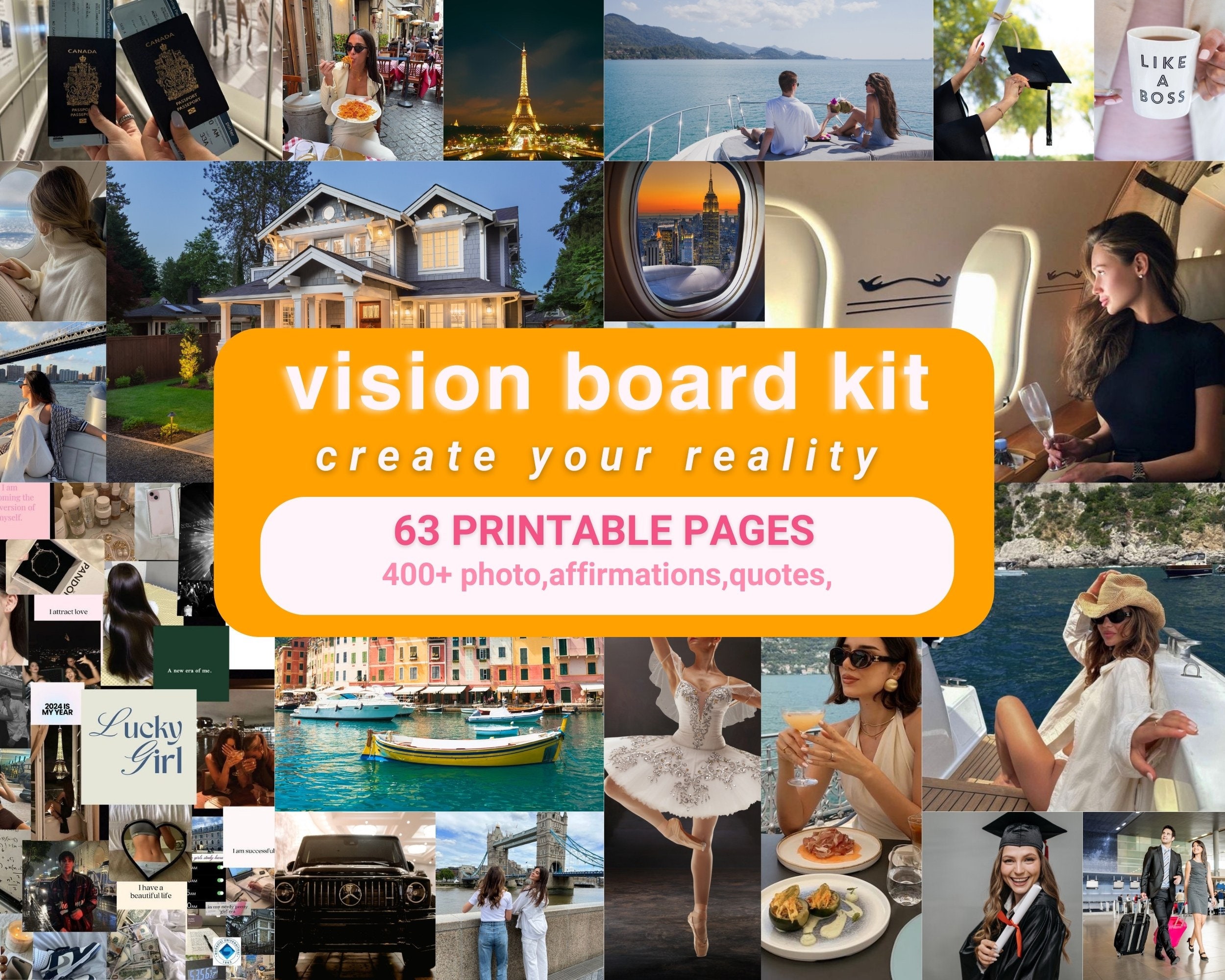 Printable Vision Board,2024 Vision Board,pinterest Vision Board,vision ...