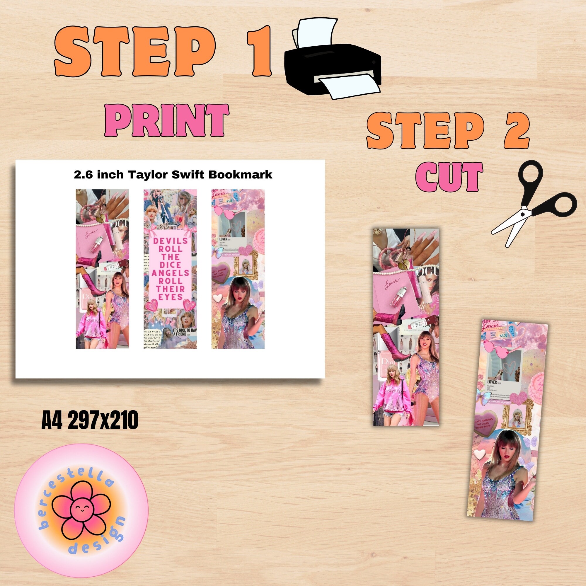 Taylor Swift Bookmark Set,lover Era Pink Bookmark Set,lover Bookmark ...