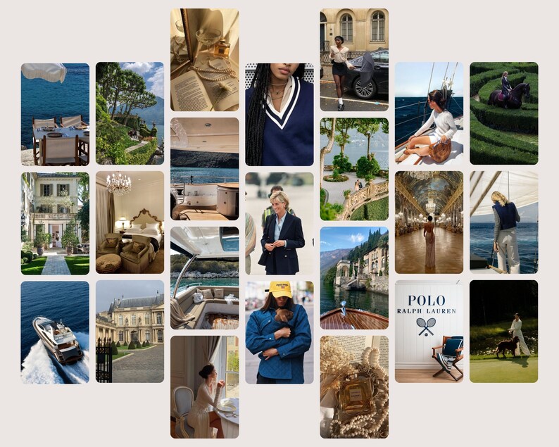 170 Pcs Old Money Aesthetic Wall Collage Set,old Money Prints,old Money ...