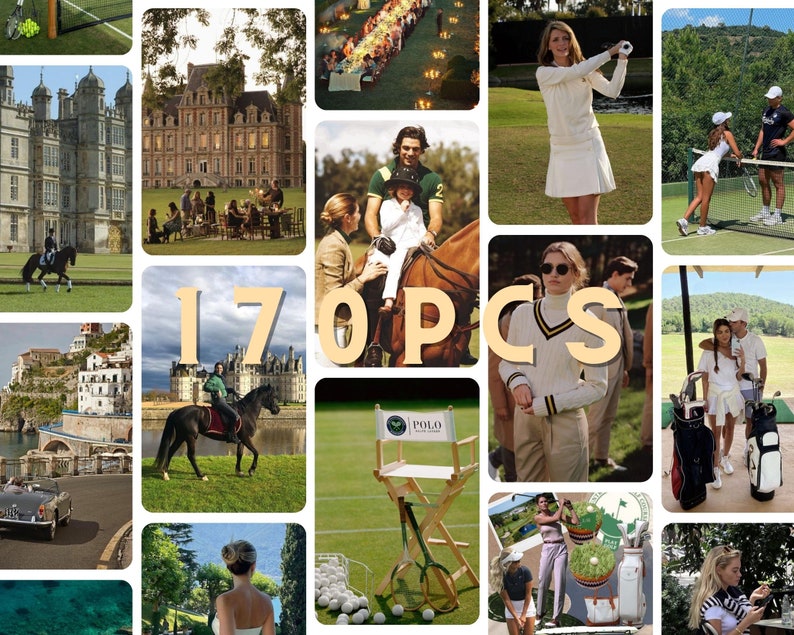 170 Pcs Old Money Aesthetic Wall Collage Set,old Money Prints,old Money ...