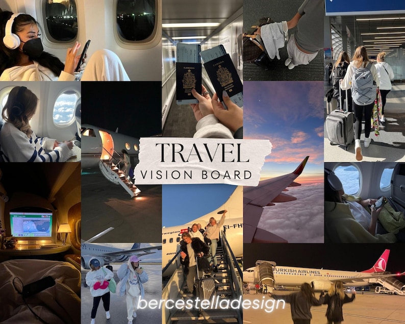 Travel Vision Board Kit: Dream Destination Images - Etsy