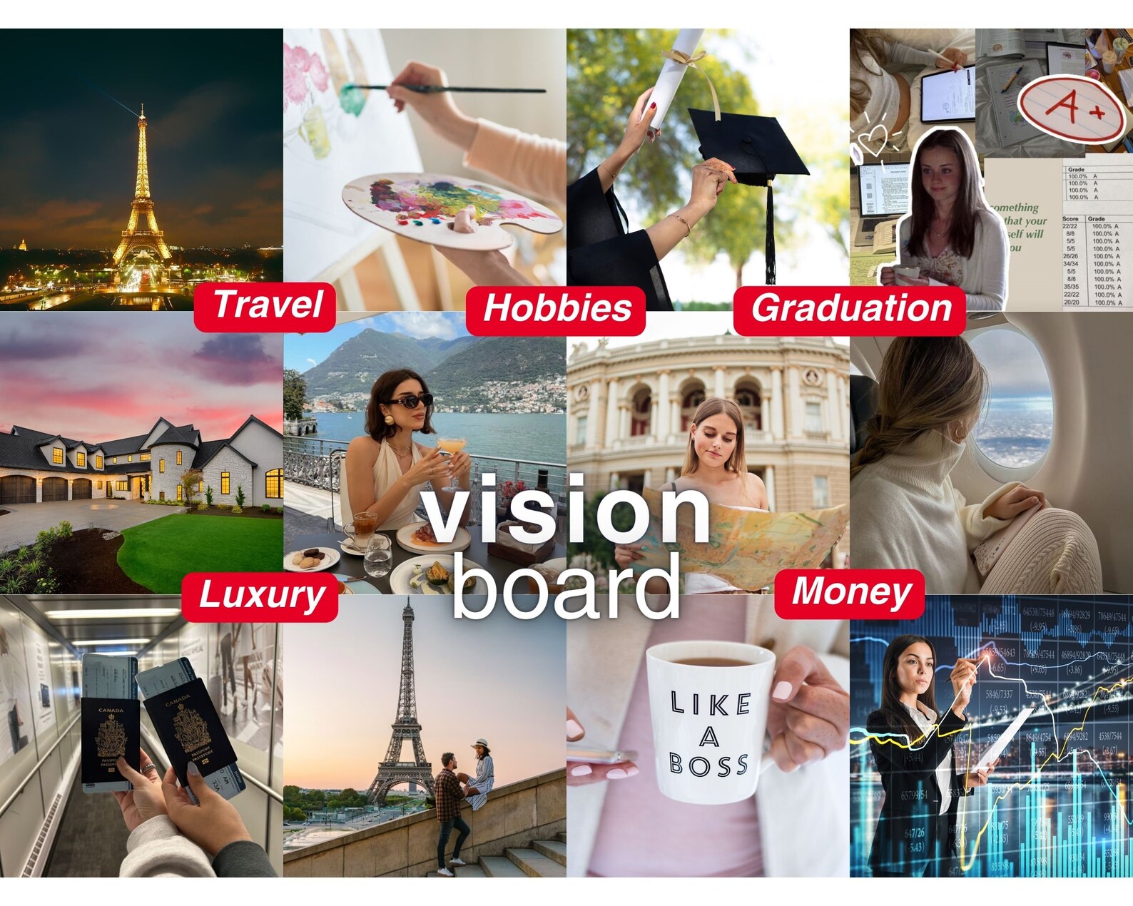 Printable Vision Board,2024 Vision Board,pinterest Vision Board,vision ...