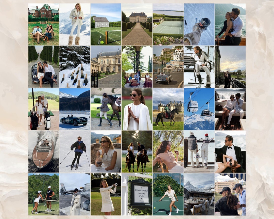 170 Pcs Old Money Aesthetic Wall Collage Set,old Money Prints,old Money ...