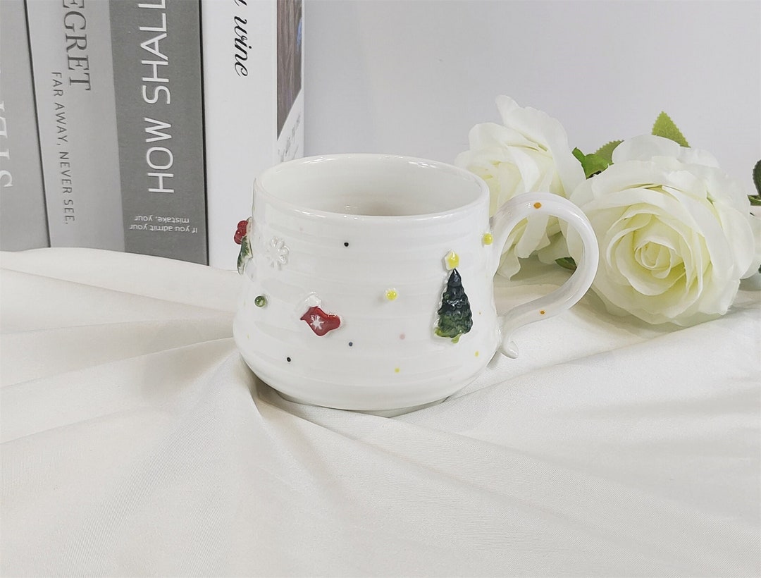 Christmas Ceramic Mug, Handmade Ceramic Mug, Merry Christmas Mug ...