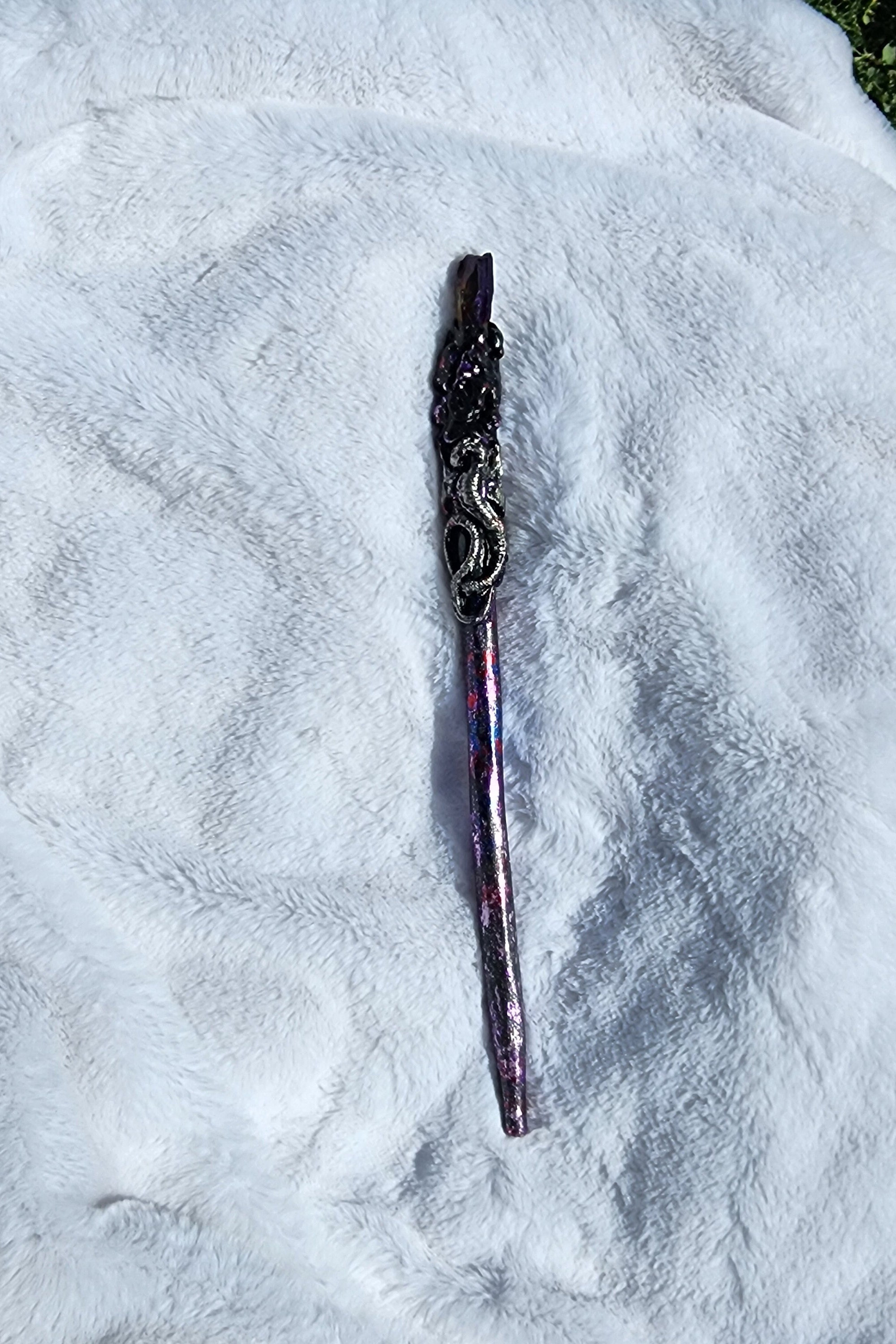 Custom Hand Carved Witch Fairy Wands Crystal Magic Wand - Witch Wand ...