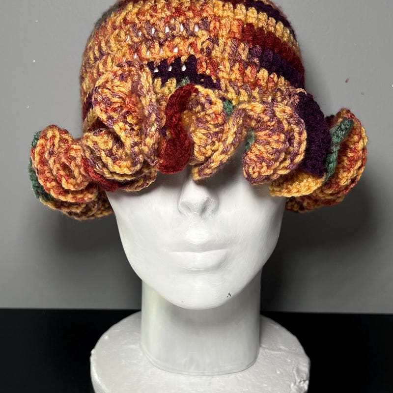 Ruffle Flower Hat - Etsy