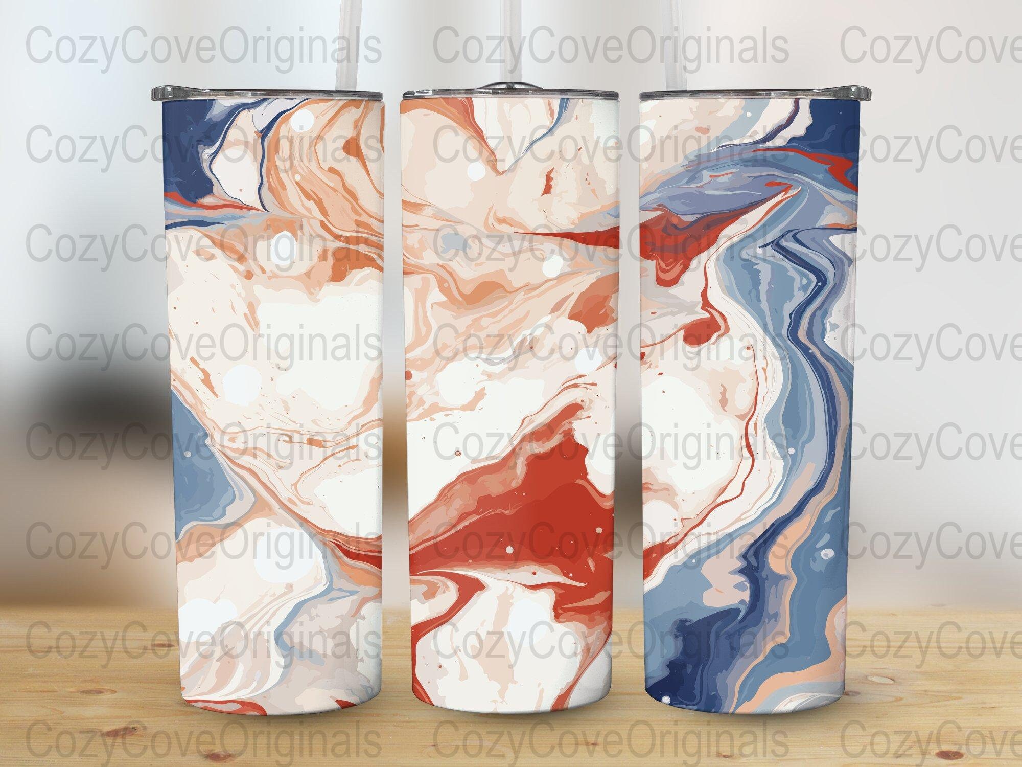 Red White Blue Marble 20oz Sublimation Tumbler Design - Etsy