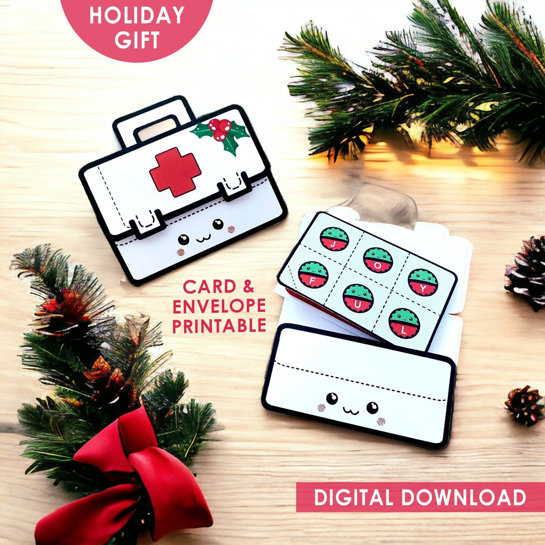 Nurse Holiday Digital Download Gift Card Holder Christmas Gift Doctor ...