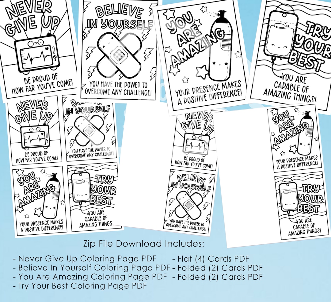 Medical Inspirational Coloring Page Printable Nurse Motivational ...