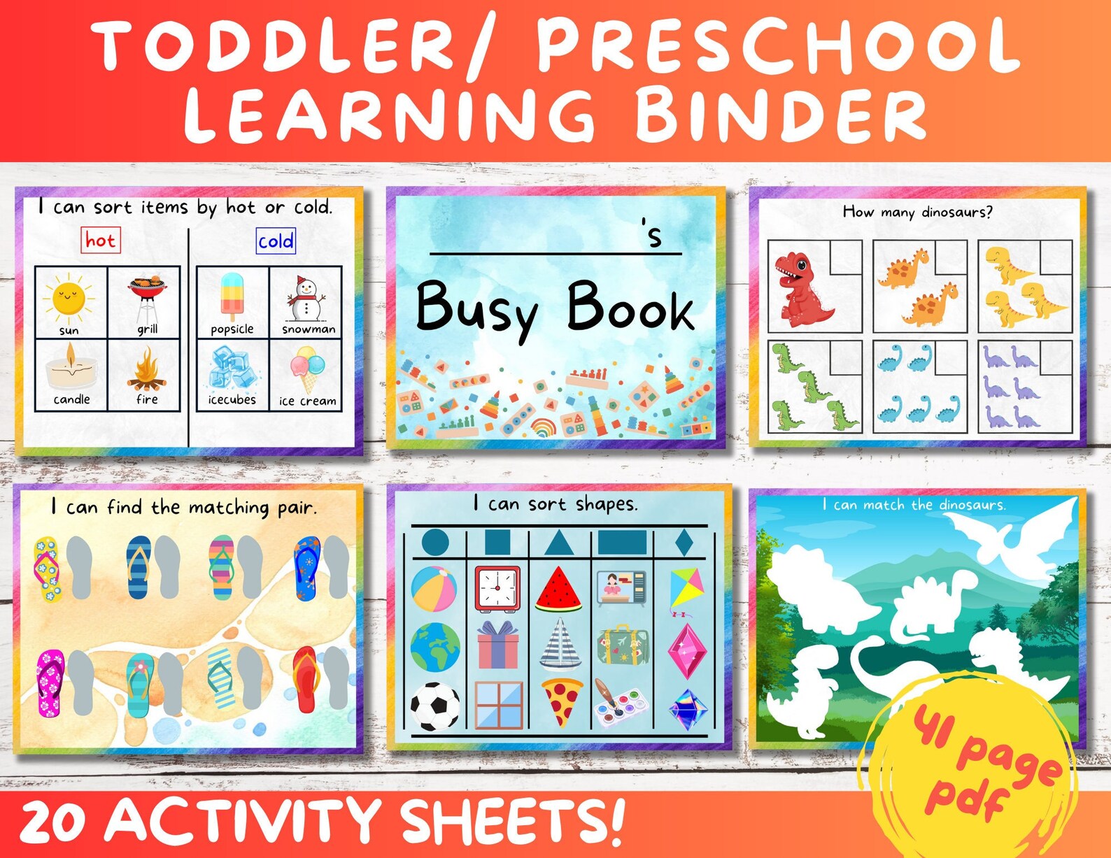 Busy Book, Learning Binder, Toddler Learning Binder, Busy Binder ...