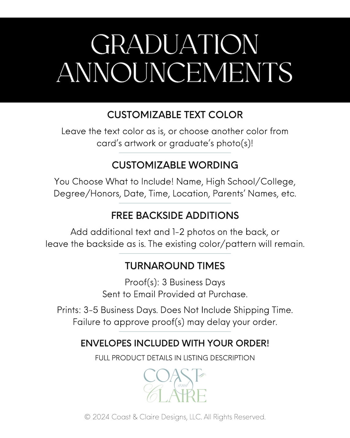 Printed Floral Graduation Photo Card, Grad Announcement Picture ...