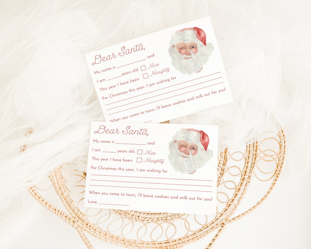 Letter to Santa Claus, North Pole Air Mail, Printed - Etsy