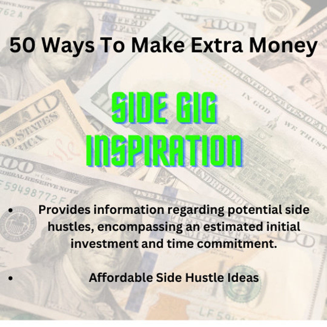Side Hustle Chat GPT Prompts 50 Ways to Make Extra Money - Etsy