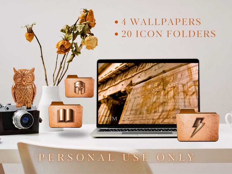 The Stoic Virtues Desktop Wallpaper Set 4 Pillars Stoic Virtues Marcus ...