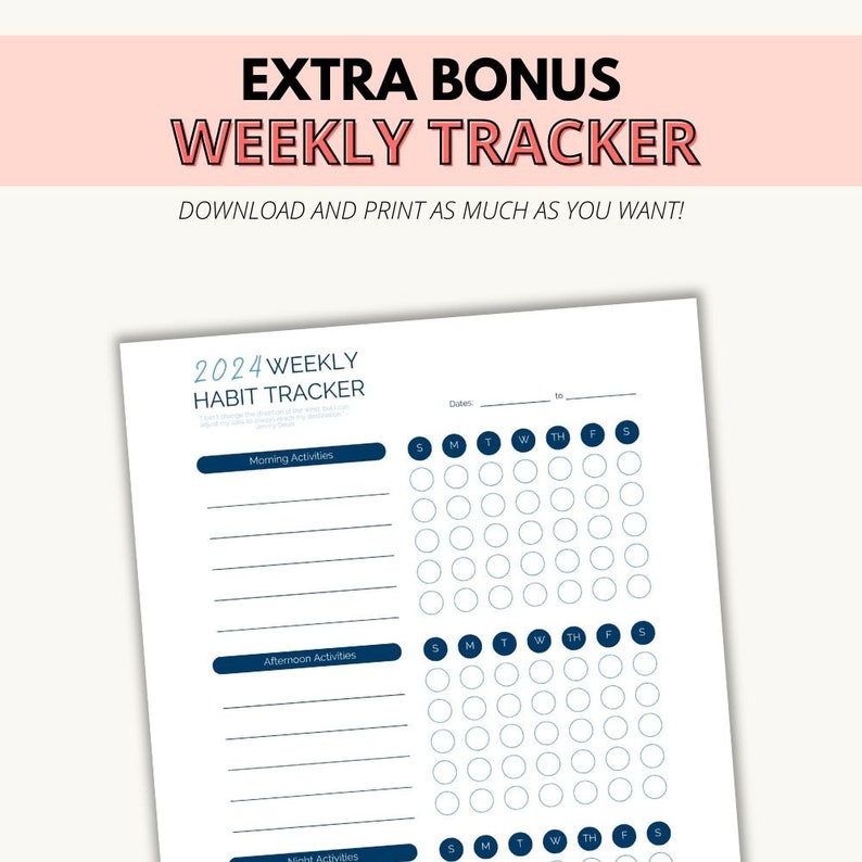 Daily Habit Tracker Yearly Calendar 4 Different Yearly Layouts Track ...