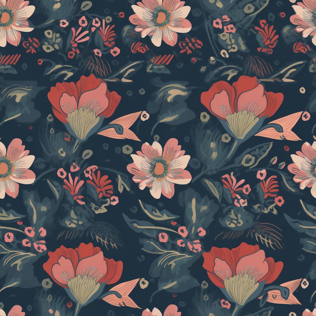 Dreamy Floral Pattern | Seamless Pattern | Arts and Craft | DIY ...