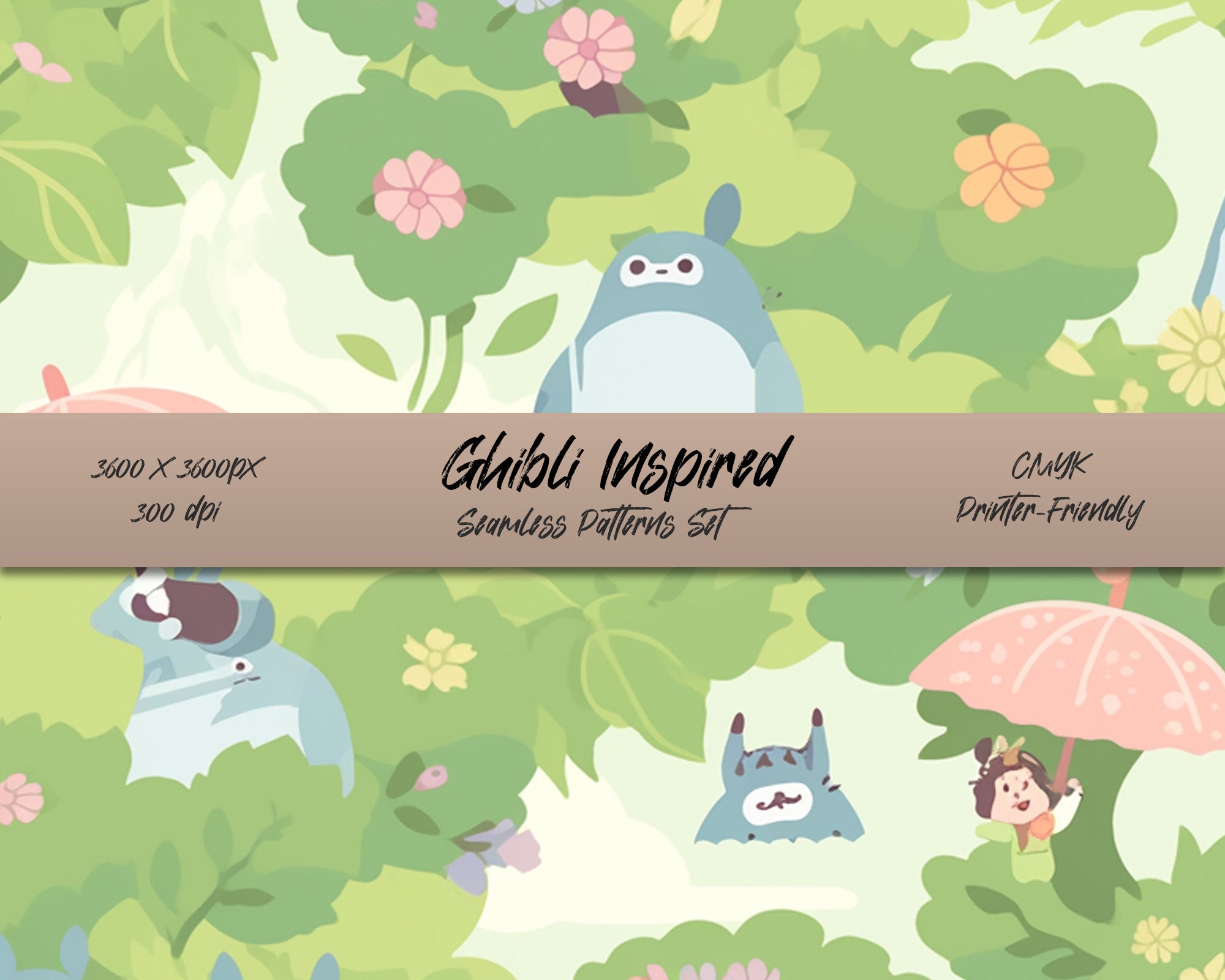 Ghibli-inspired Patterns | Seamless Pattern | Arts and Craft | DIY ...