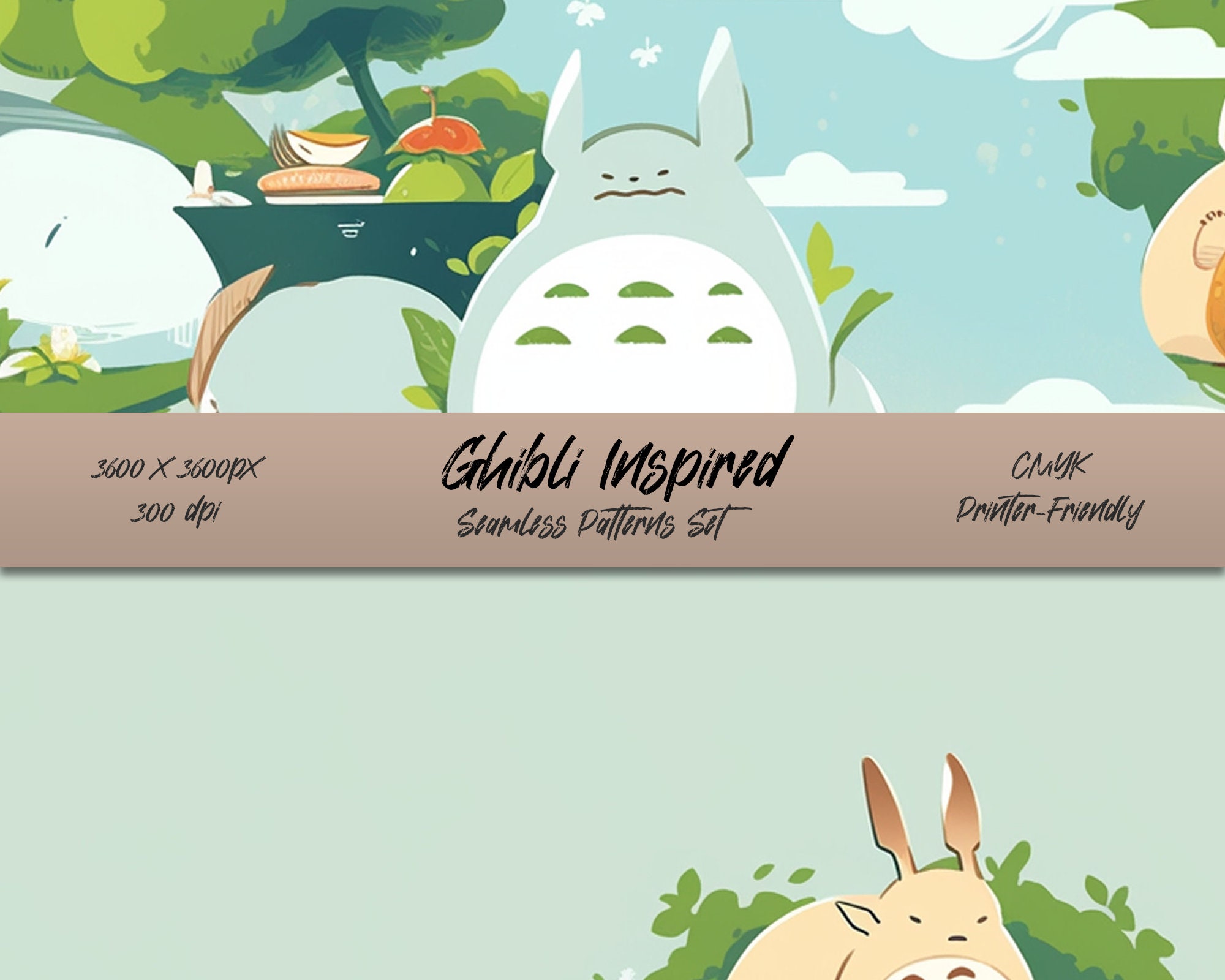 Ghibli-inspired Patterns | Seamless Pattern | Arts and Craft | DIY ...