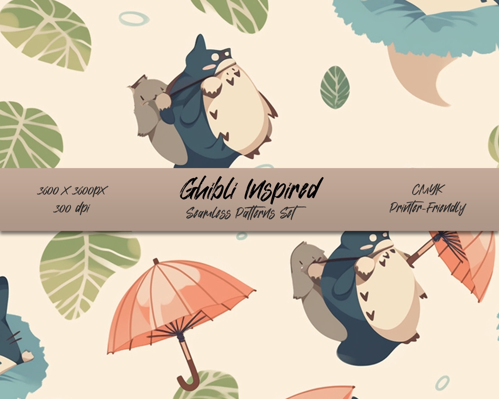 Ghibli-inspired Patterns | Seamless Pattern | Arts and Craft | DIY ...