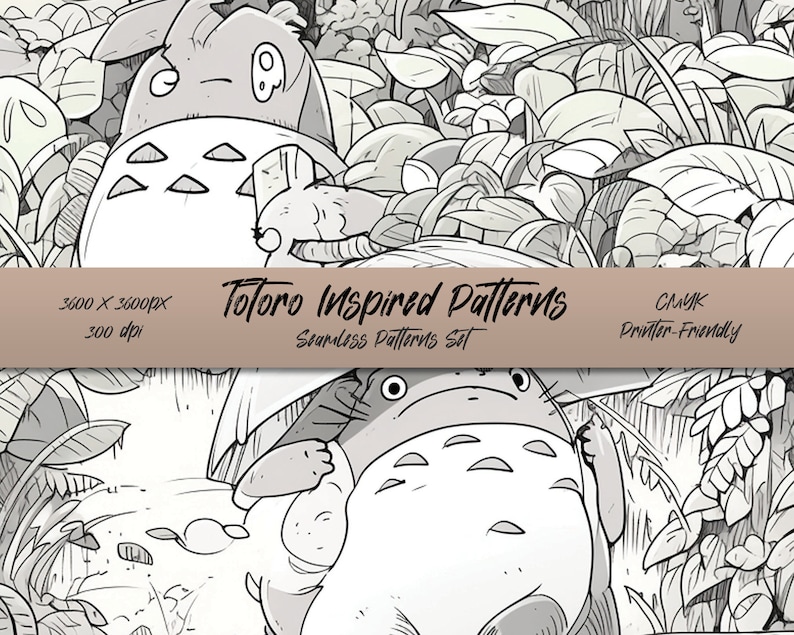 Totoro-inspired Patterns | Seamless Pattern | Arts and Craft | DIY ...