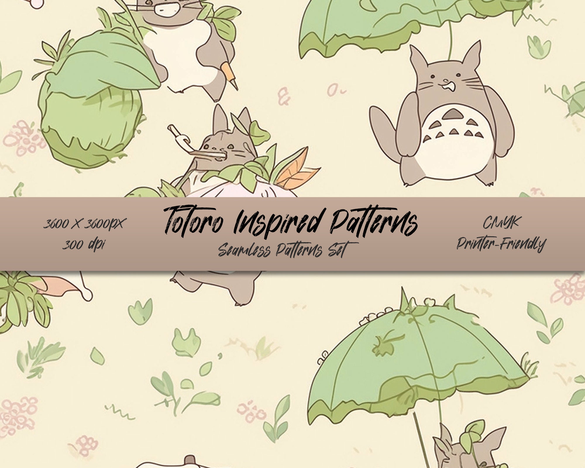 Totoro-inspired Patterns | Seamless Pattern | Arts and Craft | DIY ...
