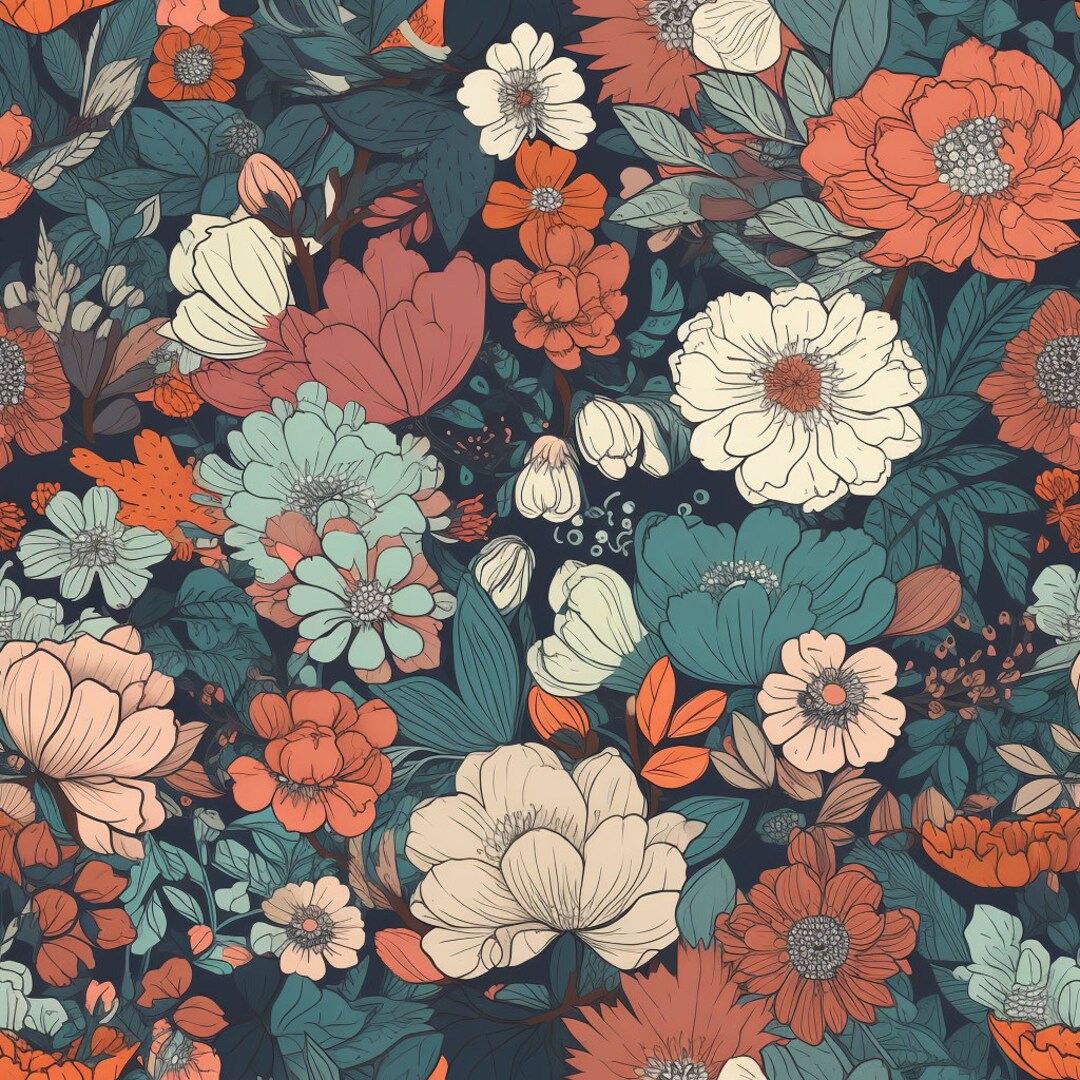 Flower Pattern | Seamless Pattern | Arts and Craft | DIY | Digital ...