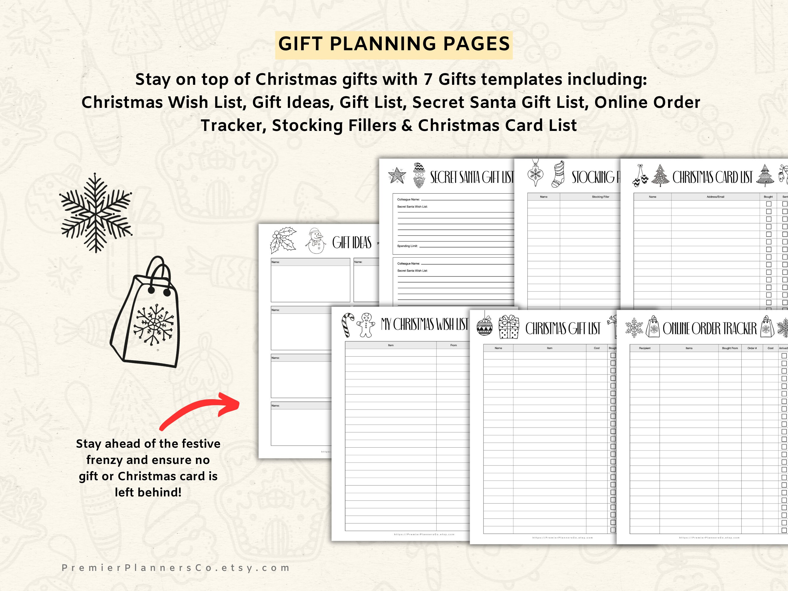 Christmas Planner, Printable Christmas Planner, Holidays Planner ...