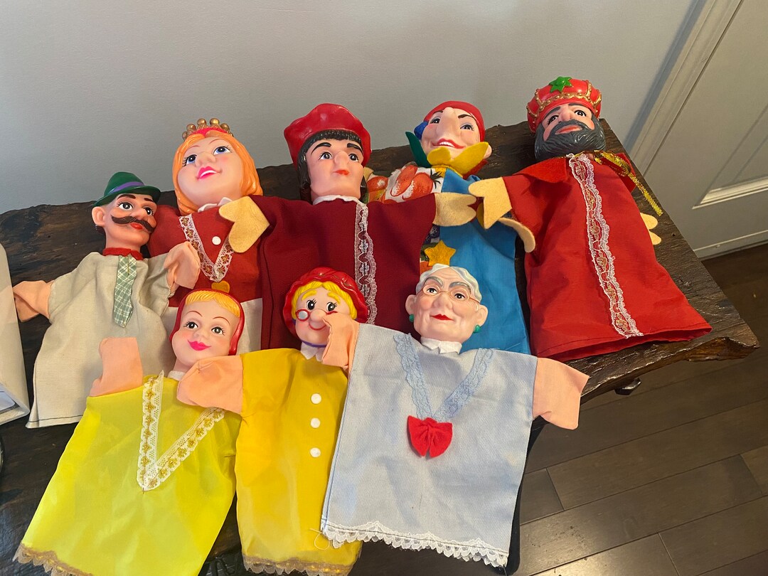 Vintage Rubber Head Hand Puppets X8 Pretend Play - Etsy
