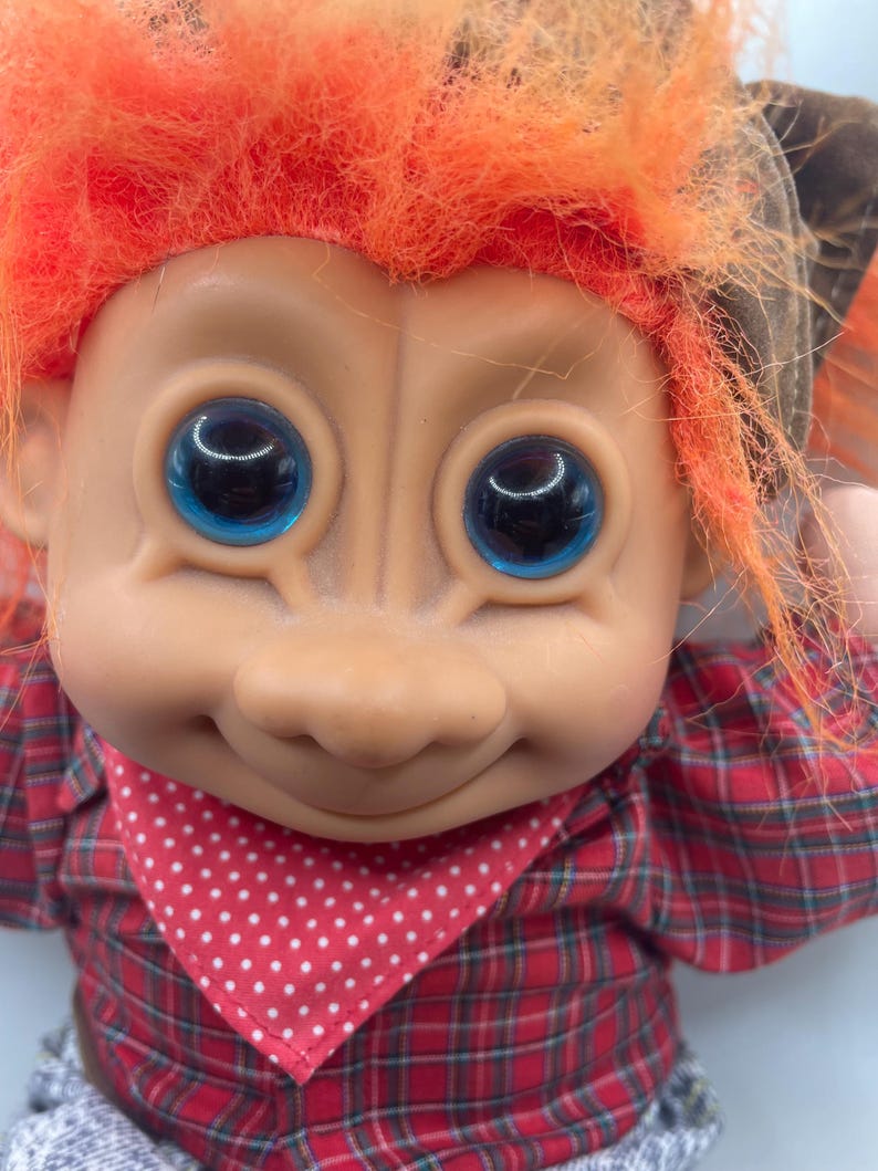 Vintage Russ Cowboy Troll Doll 30 Cm Long - Etsy