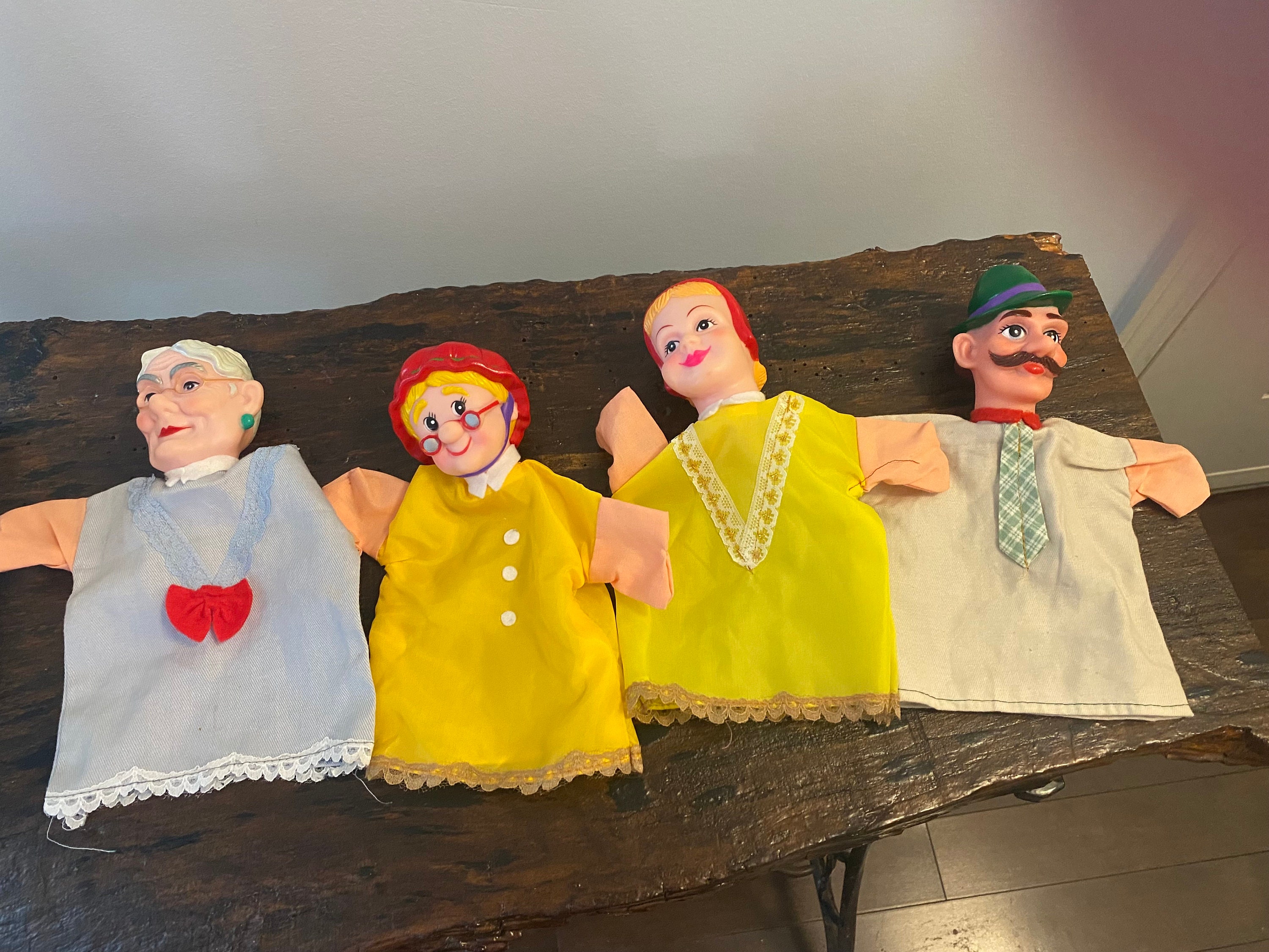 Vintage Rubber Head Hand Puppets X8 Pretend Play - Etsy