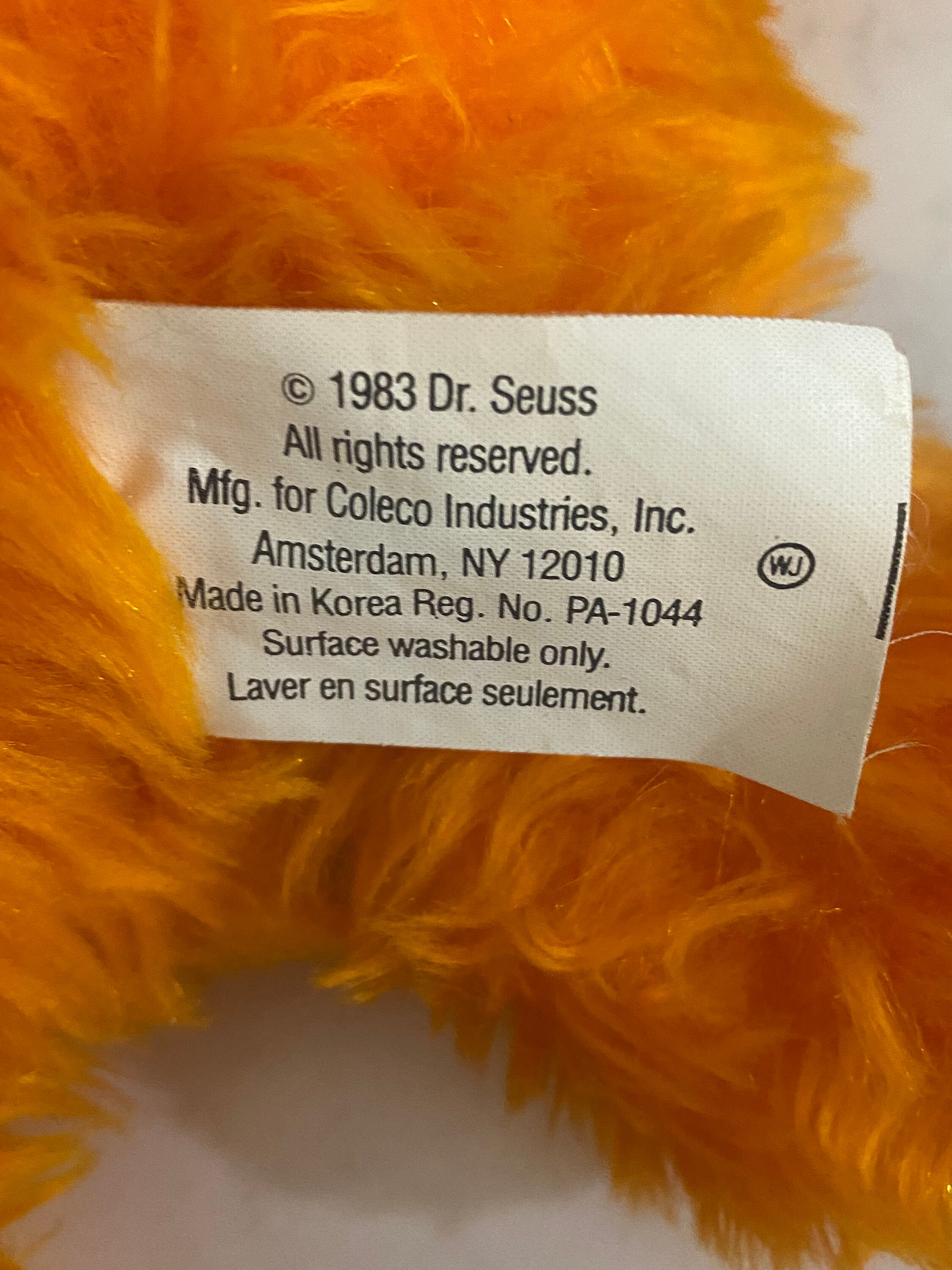 Lorax Plush Toy 15 Inches Dr Seuss 1983 - Etsy Australia