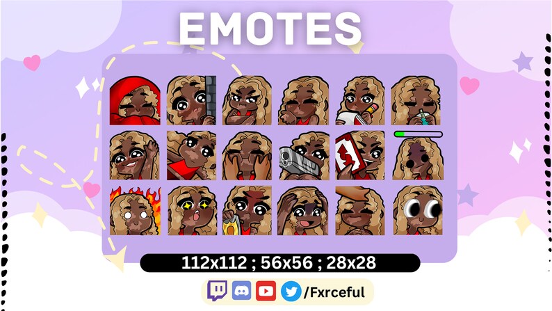 MEGA BUNDLE 18 EMOTES| Curly Blonde Hair| Dark Brown Skin| Vitiligo ...