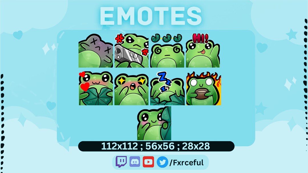 BUNDLE: Frog Emotes, Animated Emotes AND Sub Badges | Twitch Emotes ...