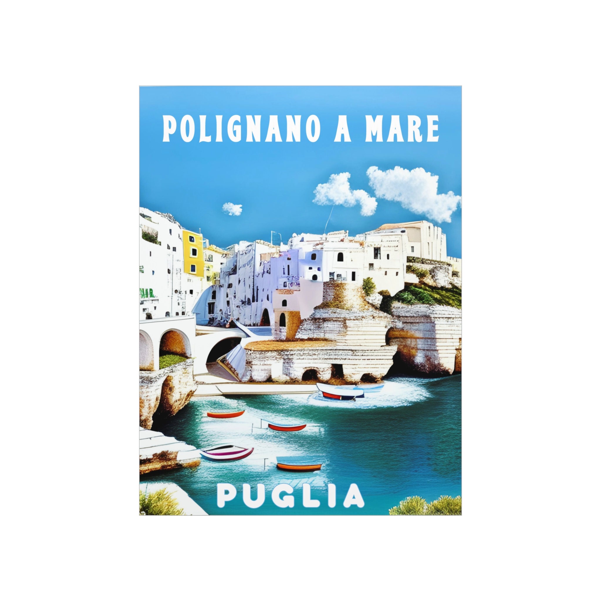 Polignano a Mare Puglia Italy Print - Premium Matte Vertical Posters - Etsy