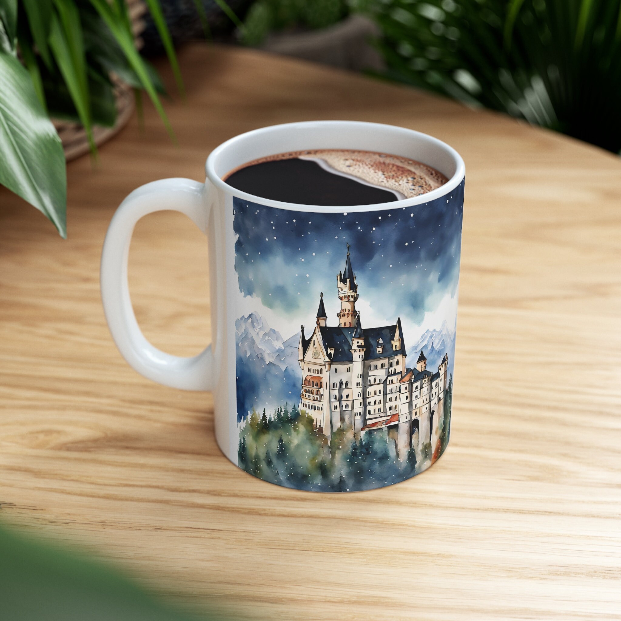 Winter Wonderland Mug Neuschwanstein Castle Bavaria Germany Ceramic Mug ...