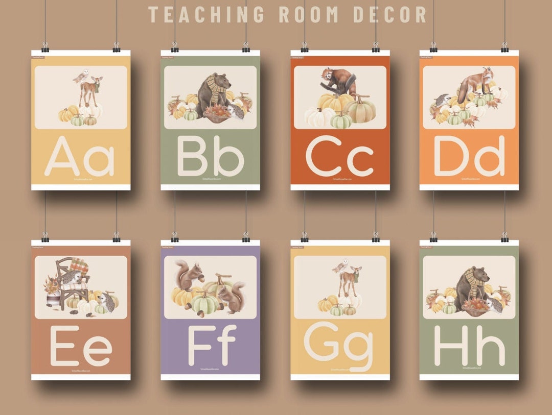 Laminated, Color-coded, and Precut Alphabet Posters for the Classroom ...