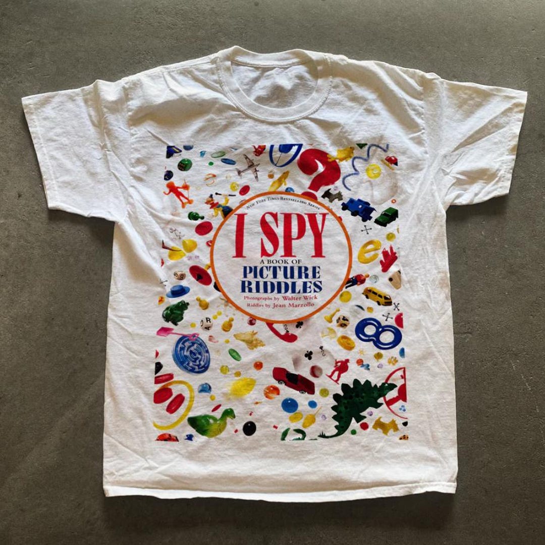 I Spy Picture Riddles T-shirt White - Etsy
