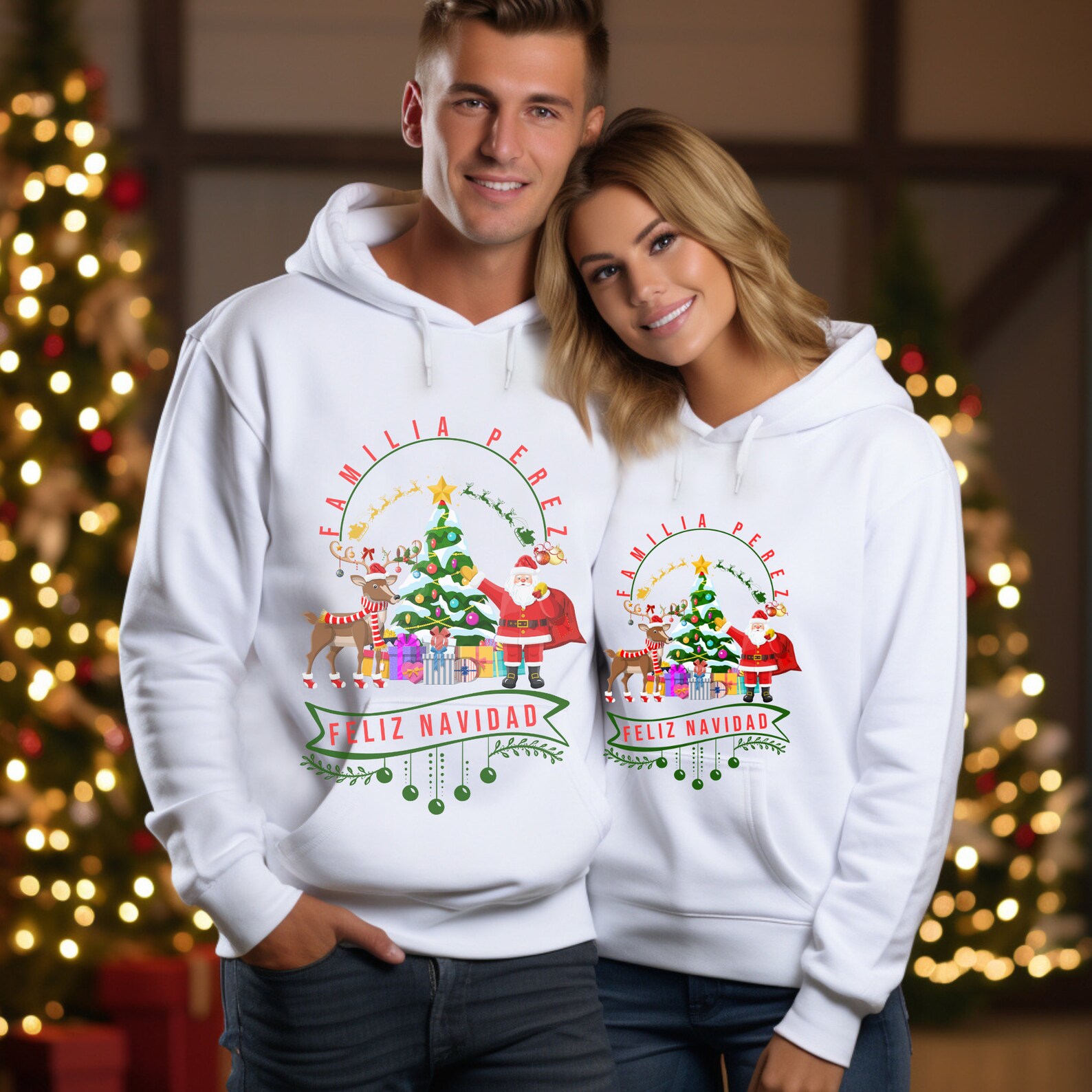 Sudadera Con Capucha Feliz Navidad, Sudaderas Navideñas, Regalos ...