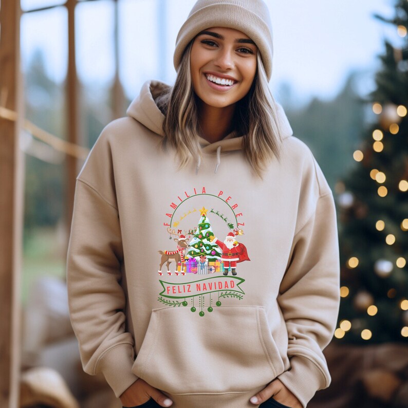 Sudadera Con Capucha Feliz Navidad, Sudaderas Navideñas, Regalos ...