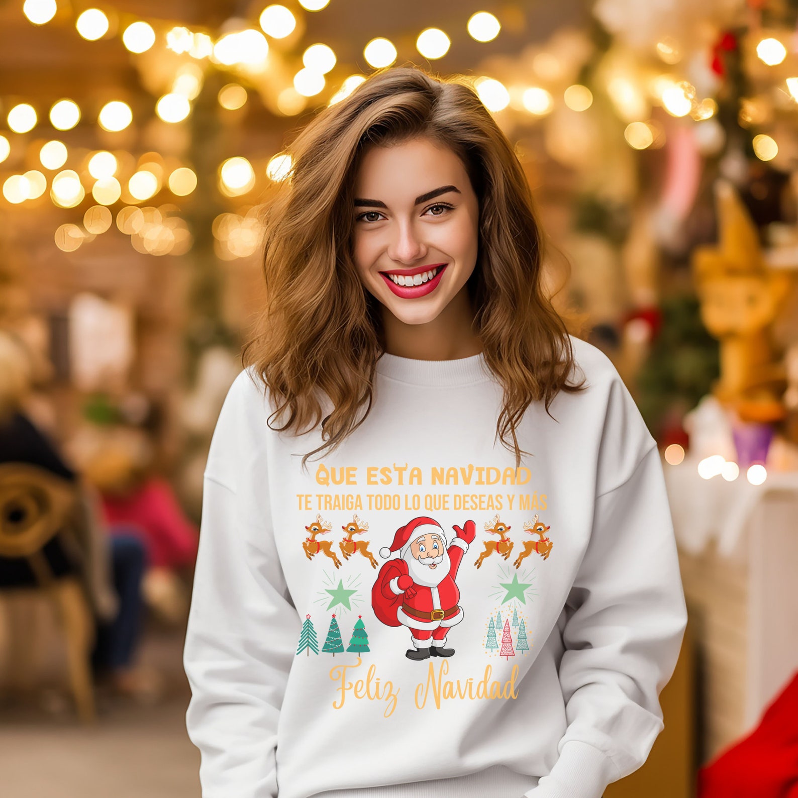 Feliz Navidad Sweater Para Dama Y Caballero, Sudadera Unisex Navideña ...