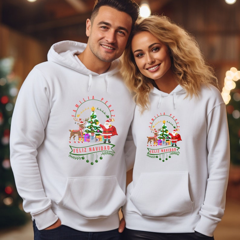 Sudadera Con Capucha Feliz Navidad, Sudaderas Navideñas, Regalos ...