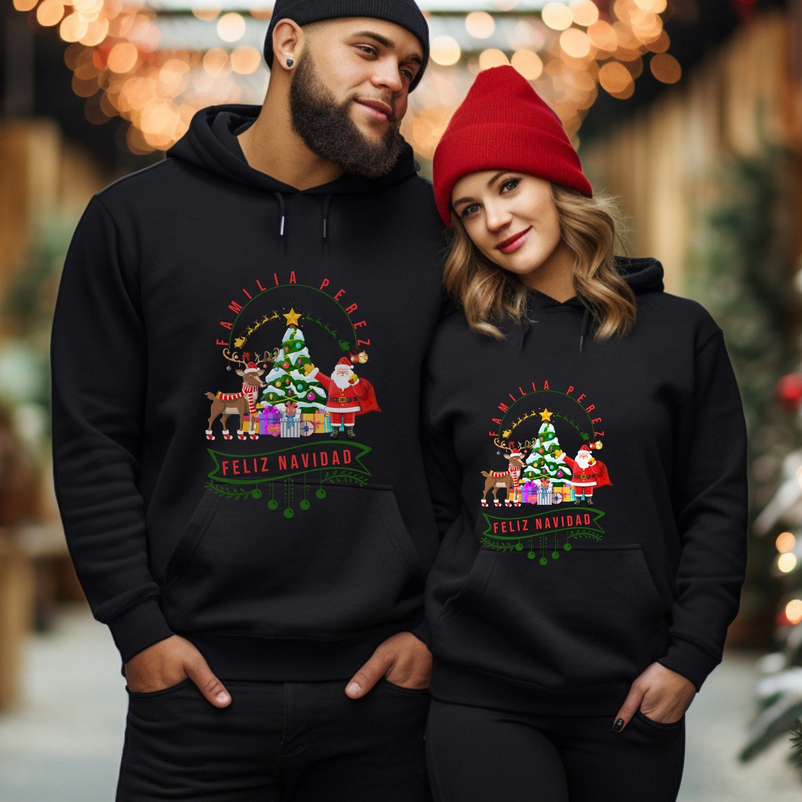 Sudadera Con Capucha Feliz Navidad, Sudaderas Navideñas, Regalos ...