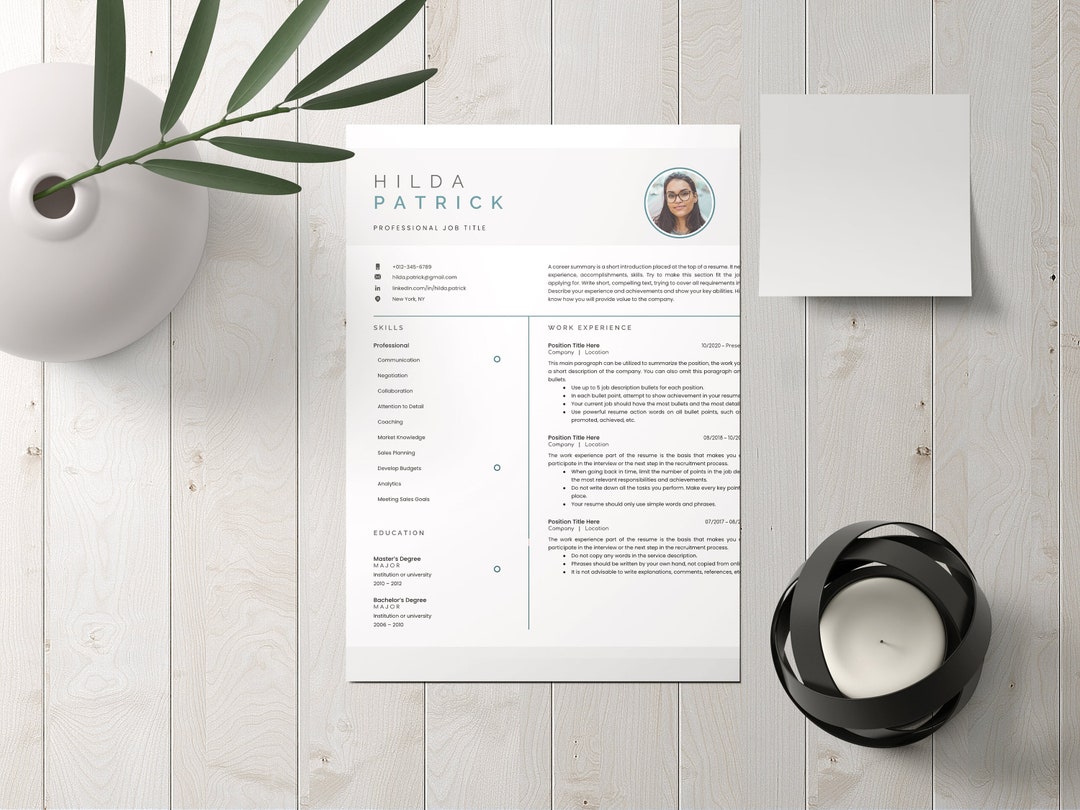 Best ATS Friendly Professional Resume Templates for Google - Etsy