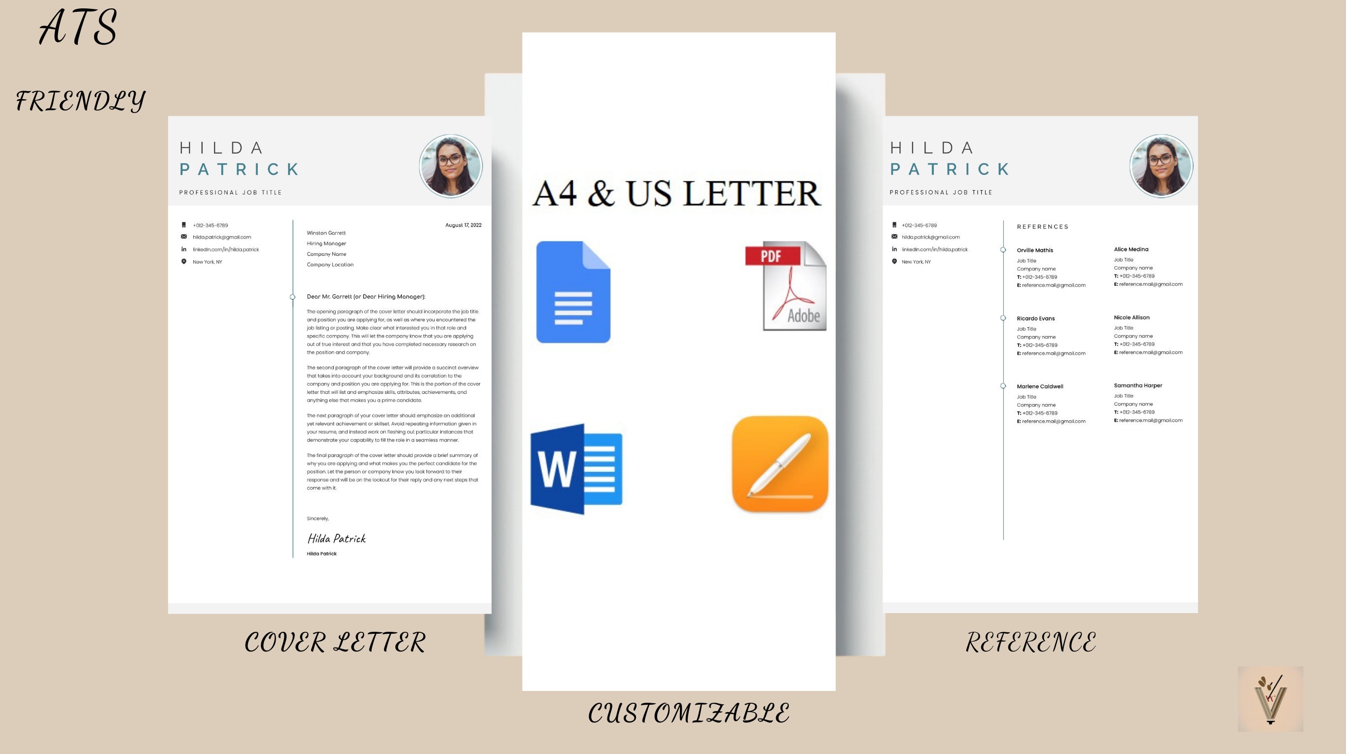 Best ATS Friendly Professional Resume Templates for Google Docs, Ms ...