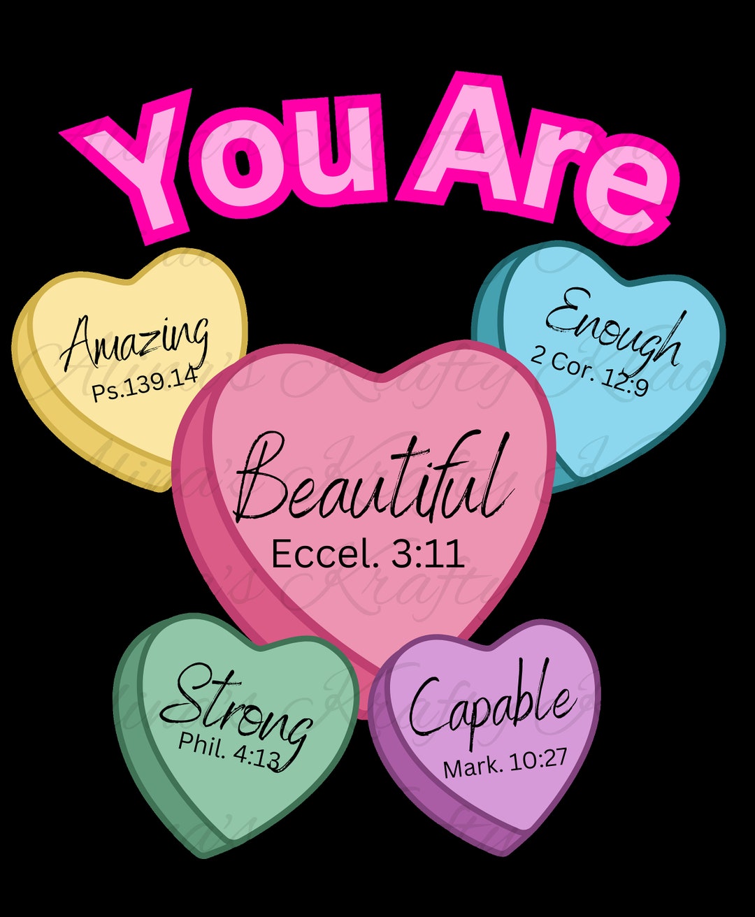 Encouraging Candy Hearts - Etsy
