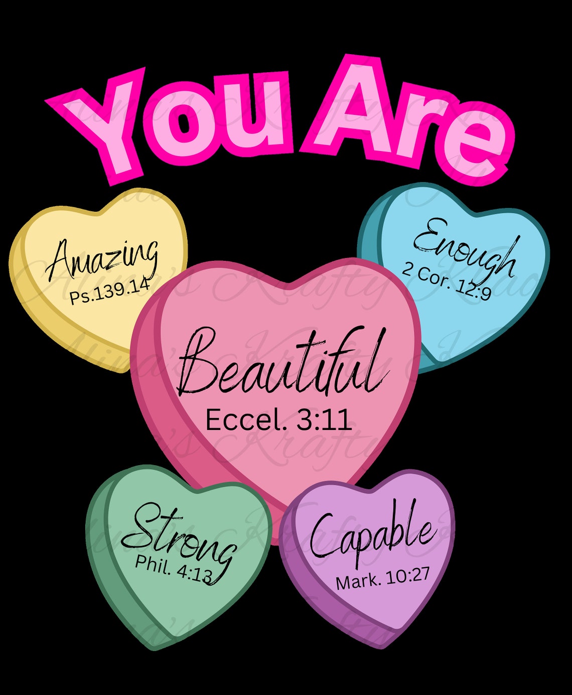 Encouraging Candy Hearts - Etsy