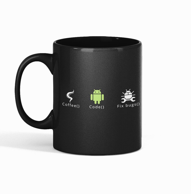 Android Developer Mug, Android Mug, Programmer Mug, Coffee Code Fix ...
