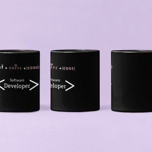Software Developer Mug Coffee, Cat Coffeee Code Mug, Mug for Developer, Programmer or Engineer ...