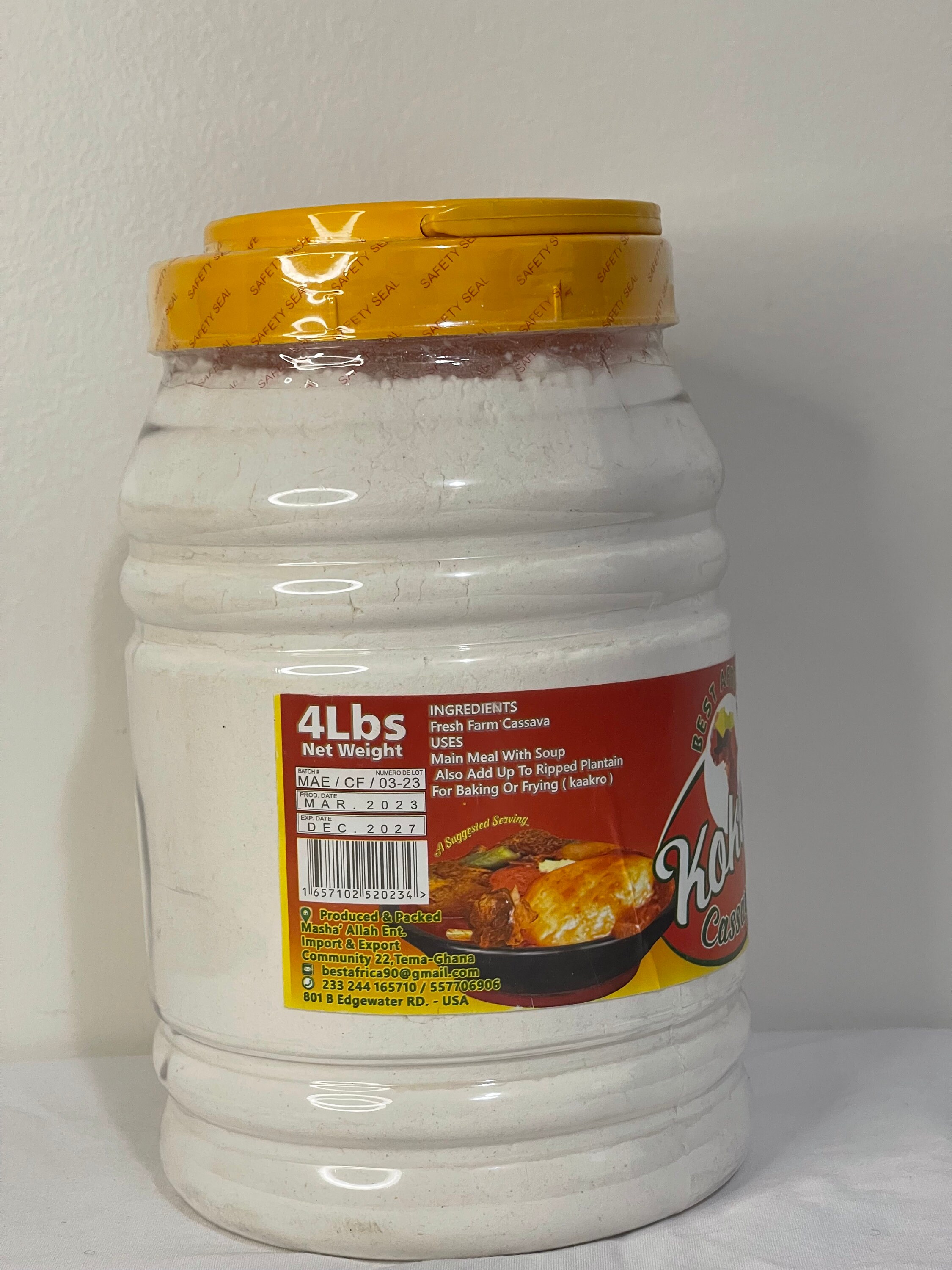 Best African Kokonte Cassava Flour 4lbs 100% Naturally Made in Ghana ...