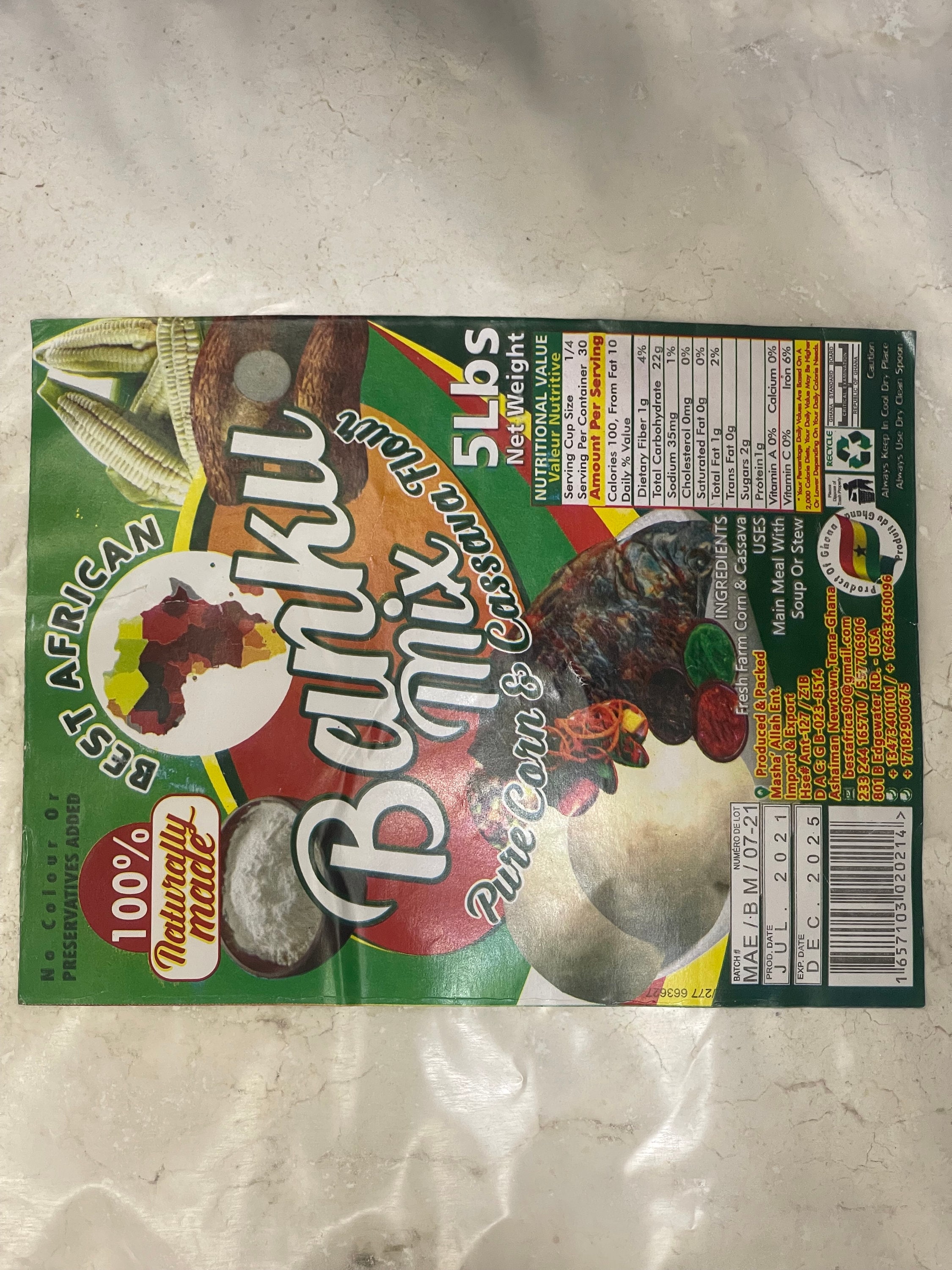 Best African Banku Mix Pure Corn & Cassava Flour 100% Naturally Made in ...